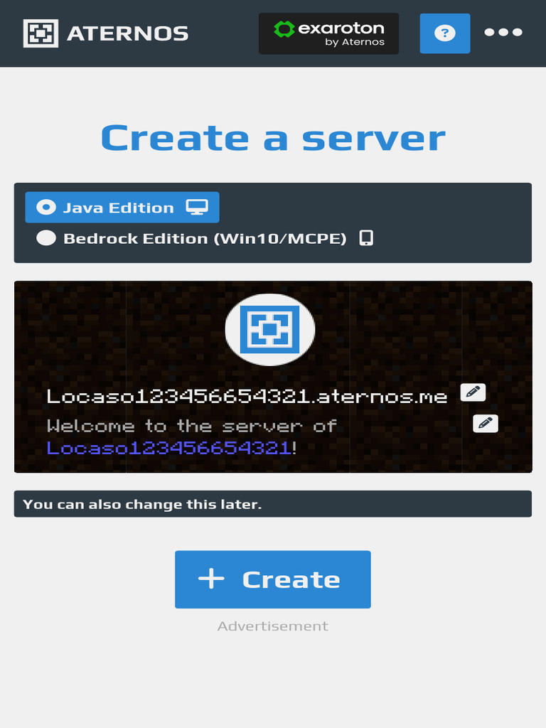Create A Server Aternos Free Minecraft Server 2 | PDF