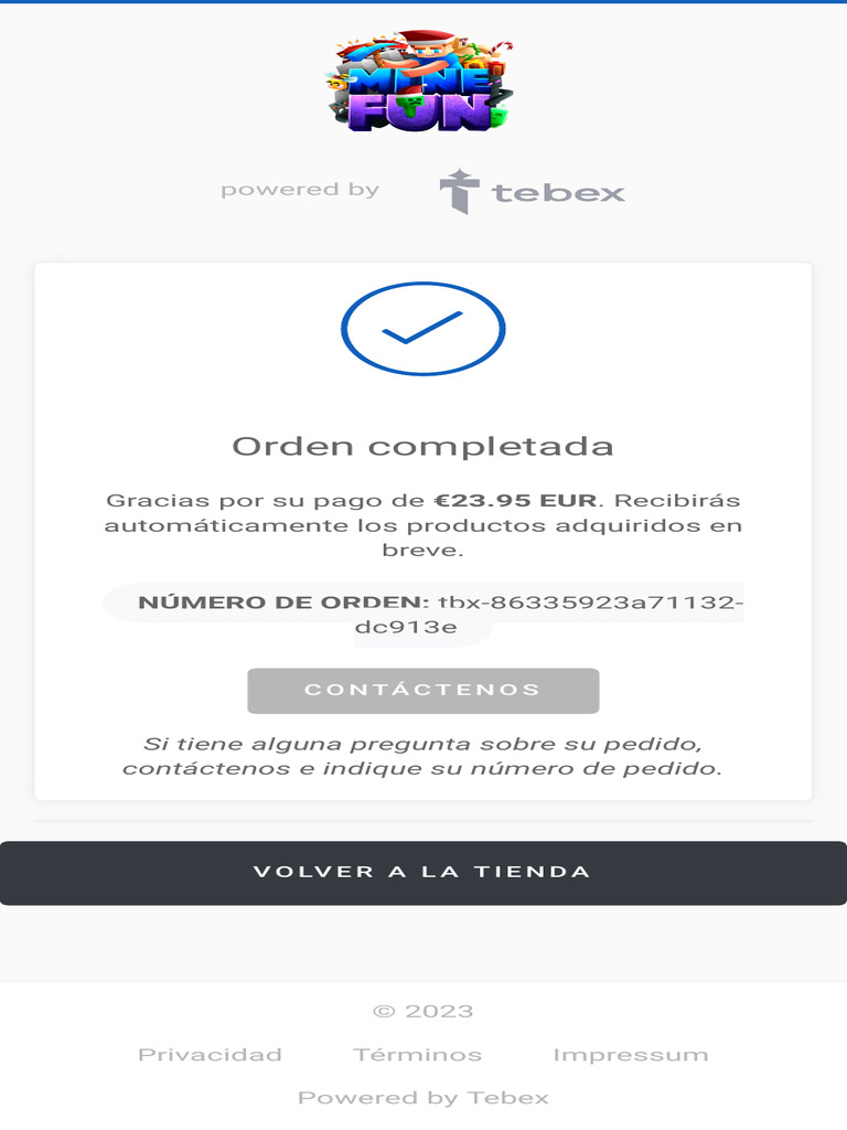 MineFun Network Tebex Checkout | PDF