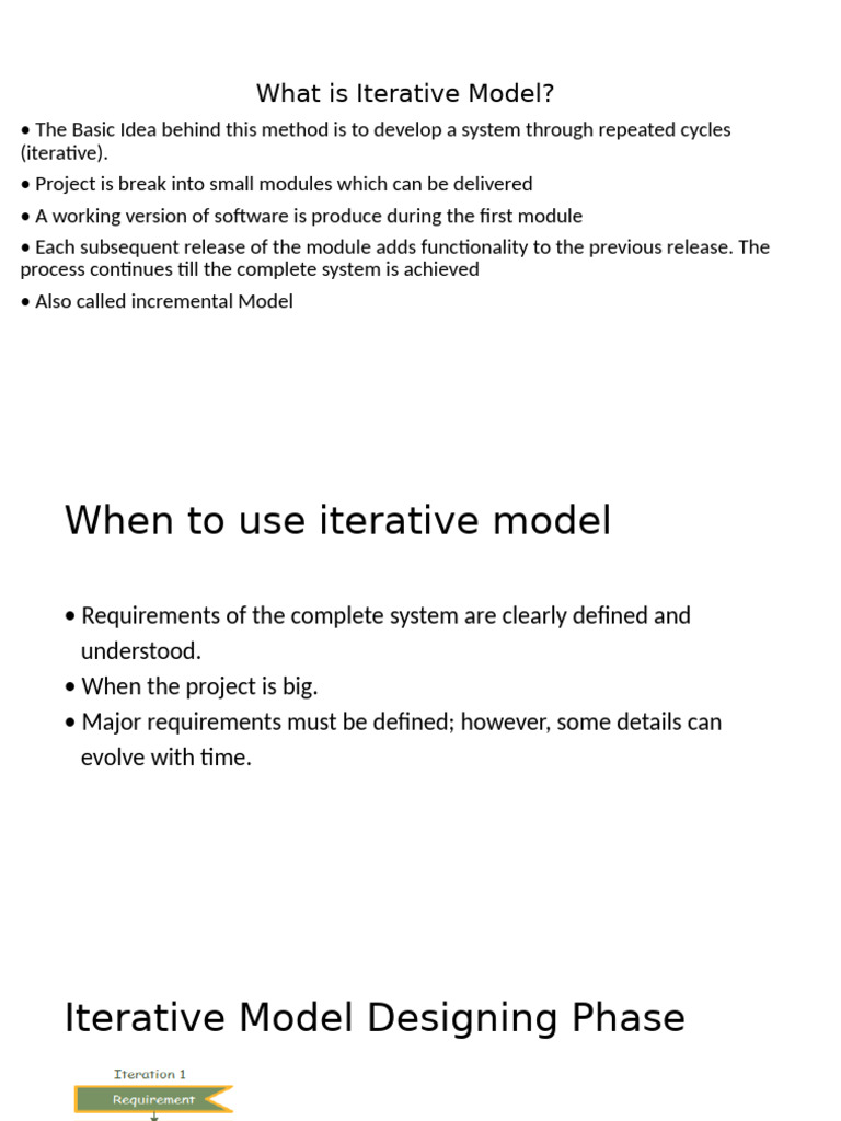 What Is Iterative Model? | PDF