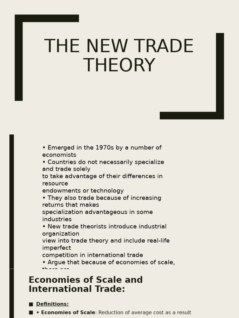 New Trade Theory | PDF