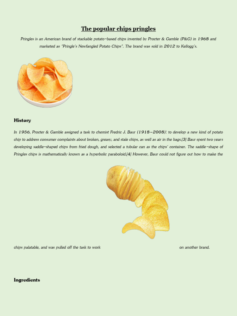 The Popular Chips Pringles | PDF