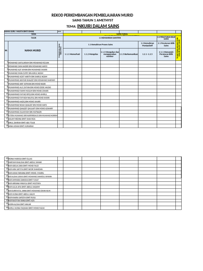RPM Sains 1 Amethyst | PDF