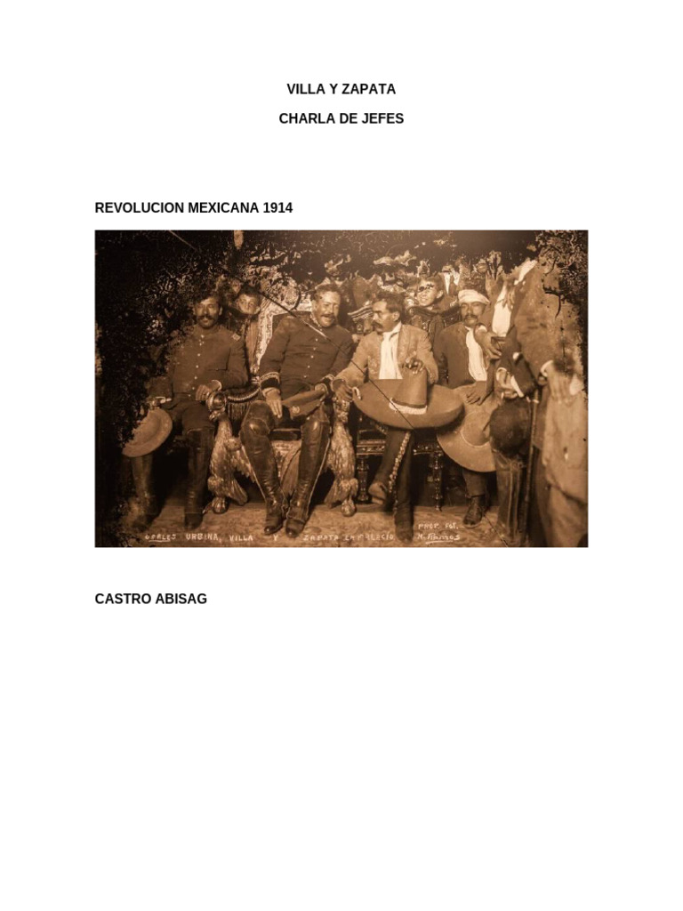 VILLA Y ZAPATA | PDF