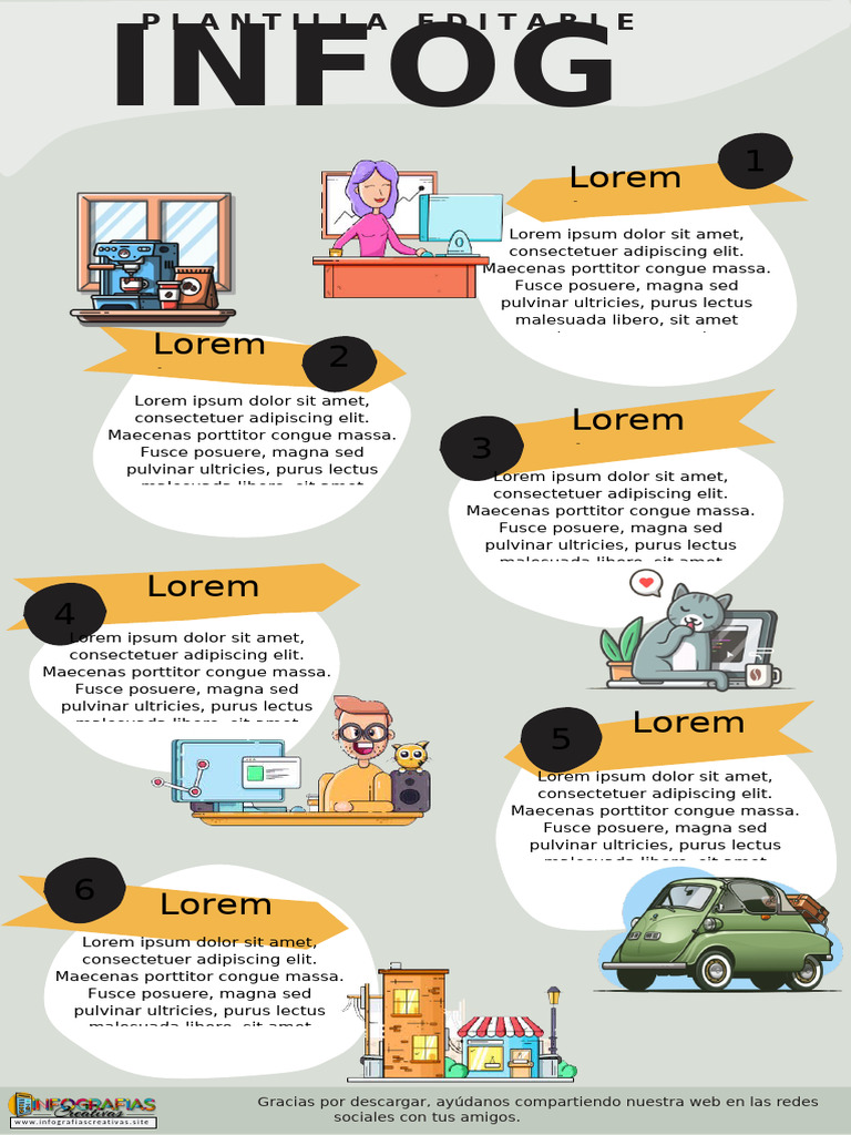 Plantilla de Infografia en Word 32 | PDF