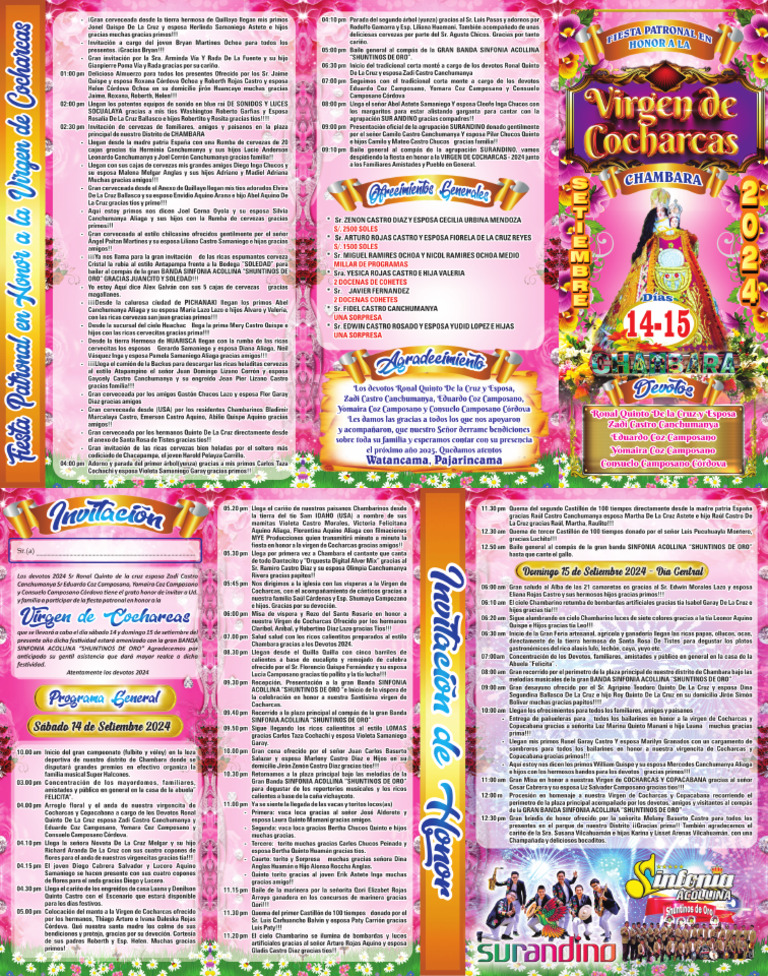 Virgen Cocharcas Chambara | PDF
