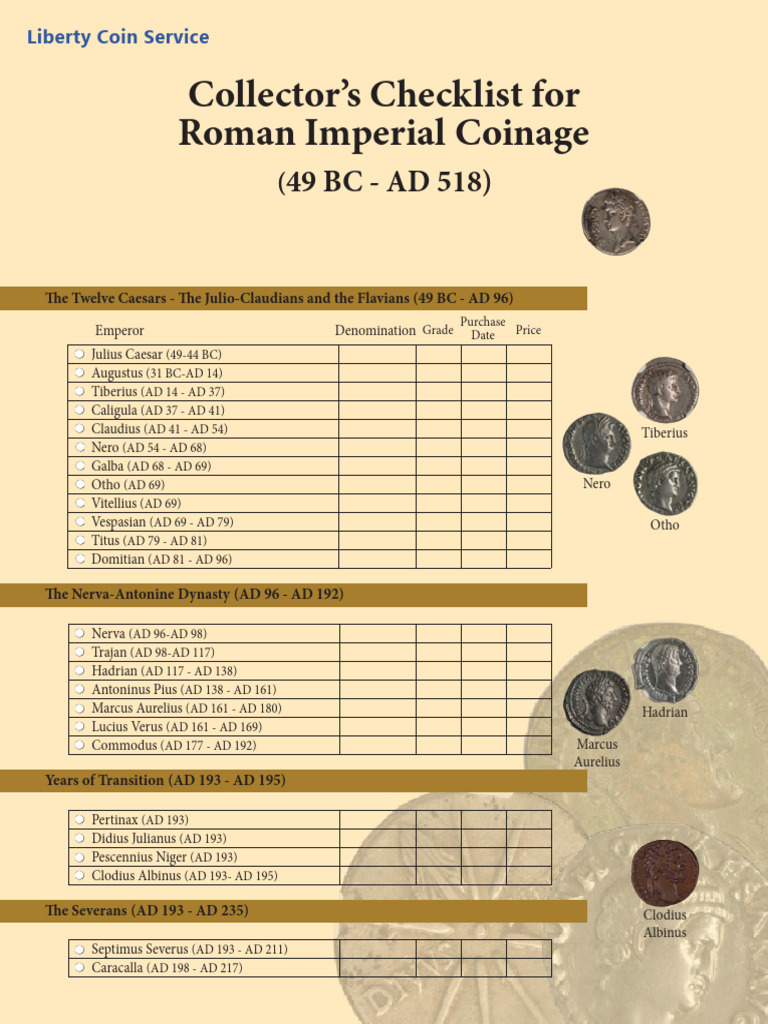 Roman Imperial Coinage Checklist | PDF | Constantine The Great | History