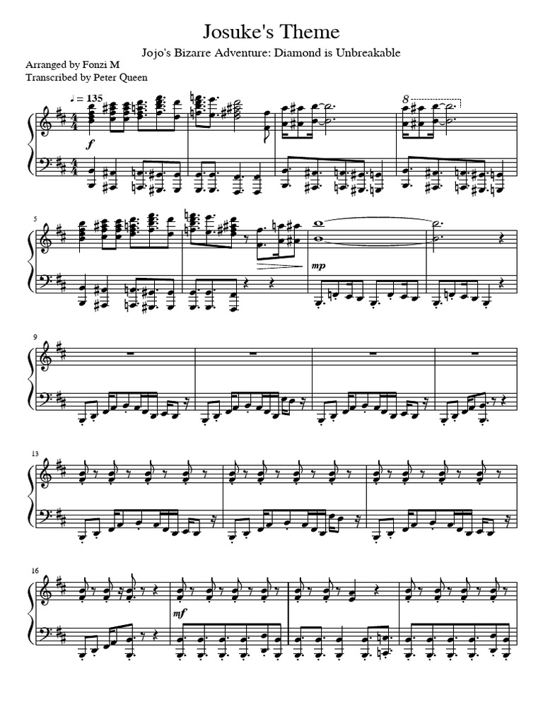 Josuke'S_Theme (Fonzi M) | PDF