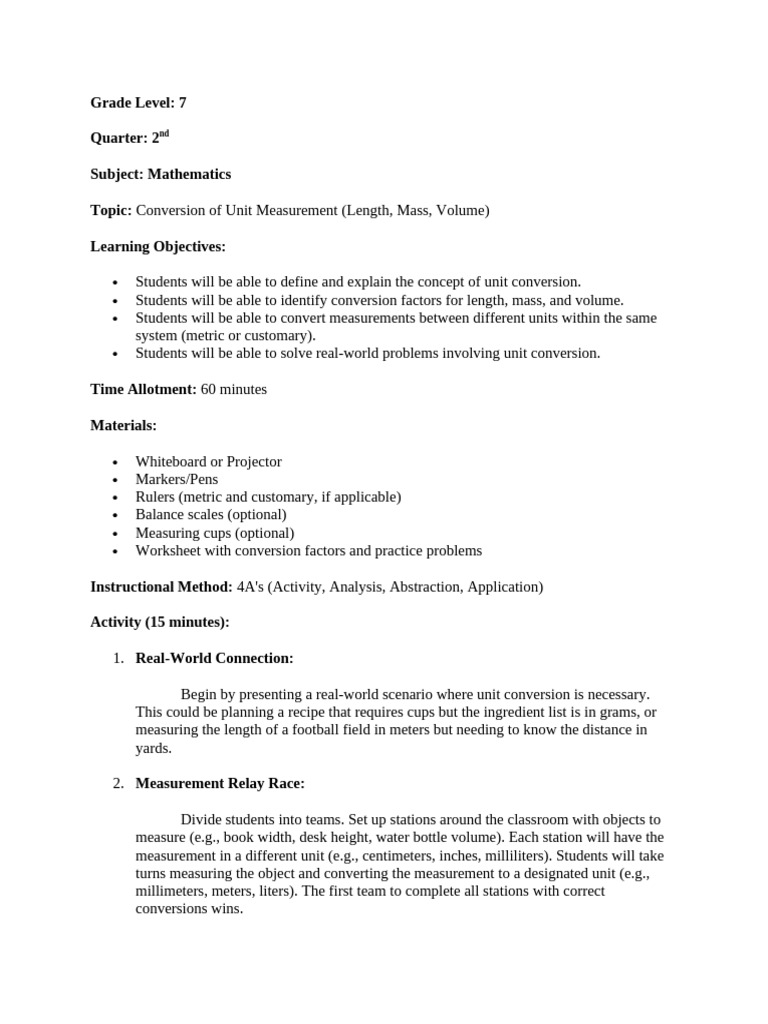 Gemini Generated Lesson Plan | PDF