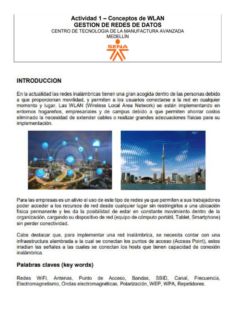 Actividad 1 - Conceptos de WLAN (1) (1) | PDF