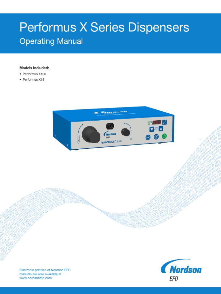 Nordson EFD Performus X Operating Manual | PDF