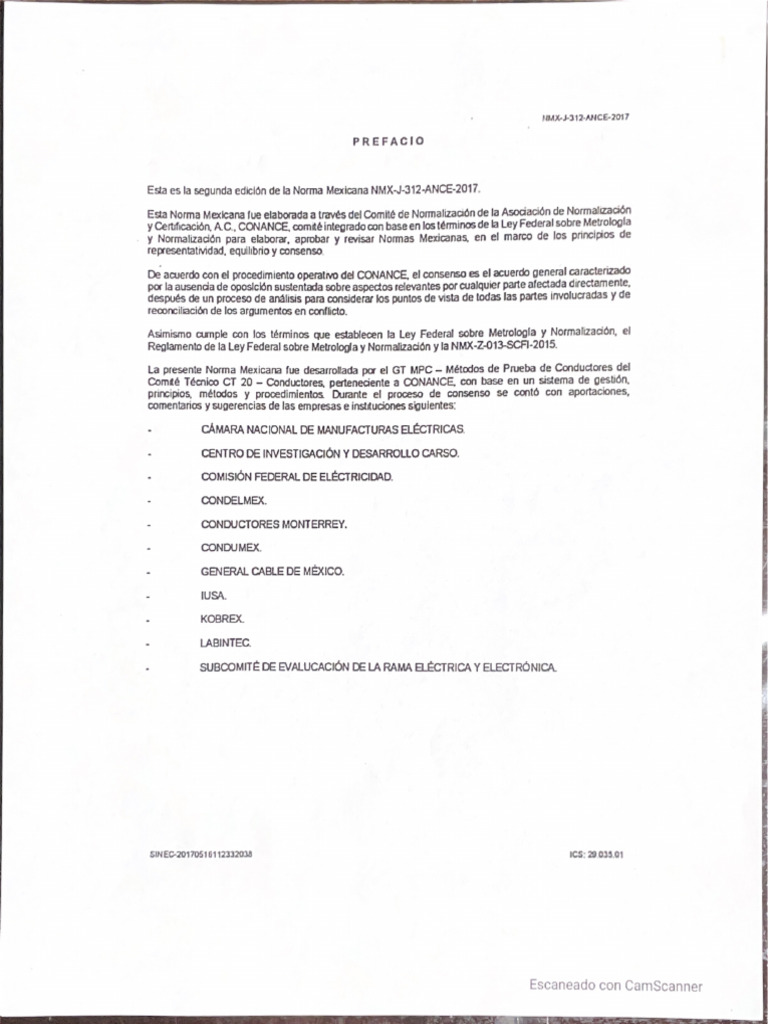 NMX J 312 Ance 2017 | PDF