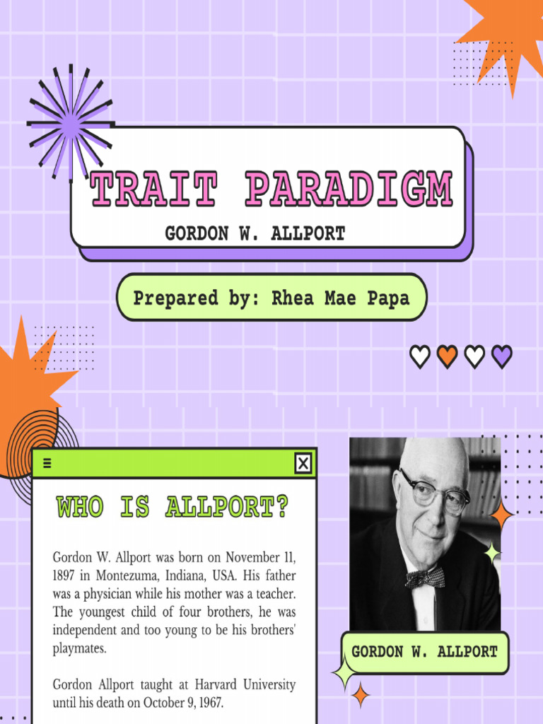 Trait Paradigm, Rhea Mae Papa | PDF
