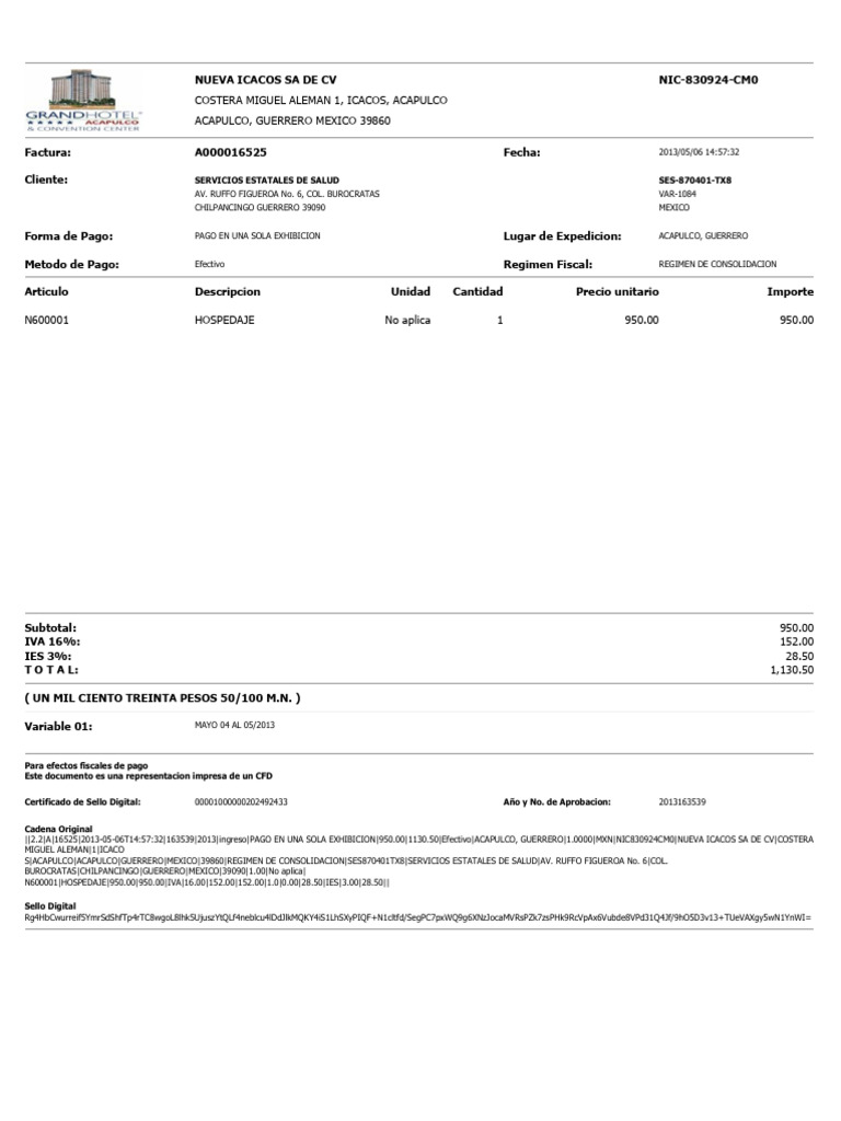 Servicios Estatales de Salud A-16525 | PDF
