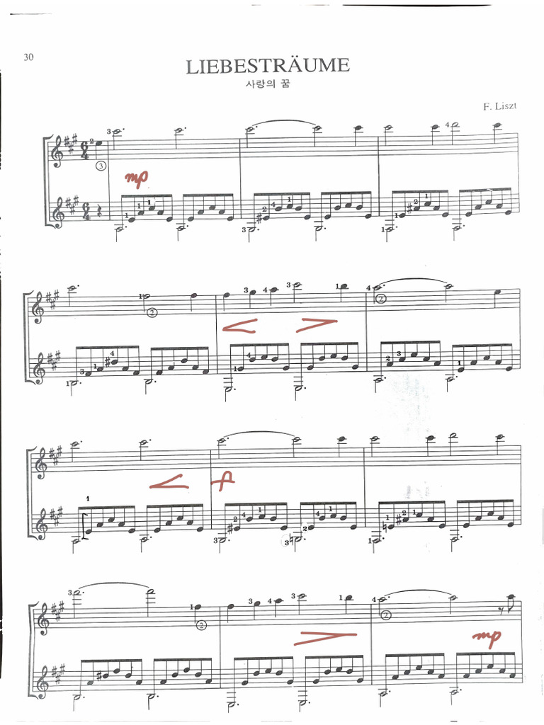 Liszt - Liebestraume duet 2 | PDF