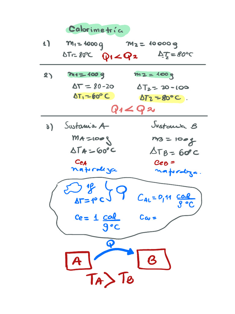 Ficha de Repaso - 2año - Termo y Calor | PDF