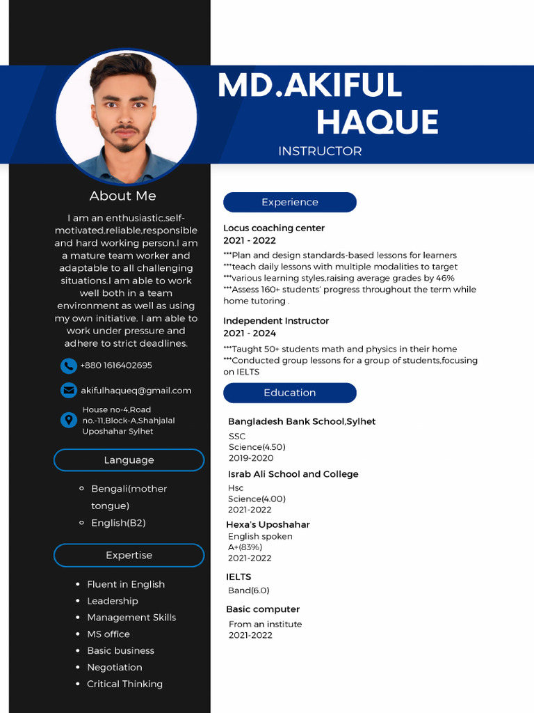 Black Modern Professional Resume | PDF