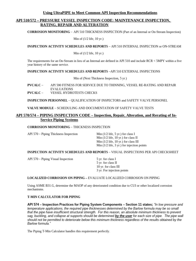 API Compliance With UltraPIPE | PDF
