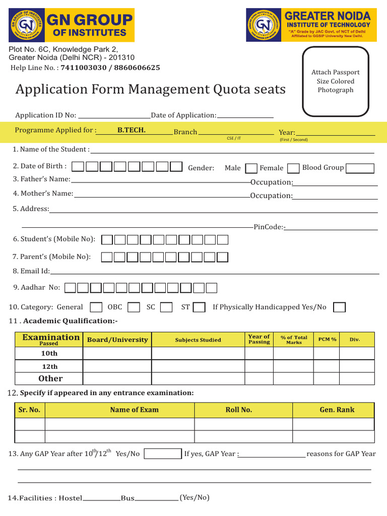 Registration Form - IP | PDF