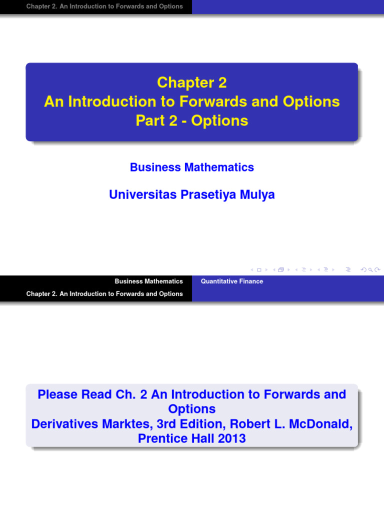 02 CH 2 Intro To Forwards Options - Part 2 | PDF