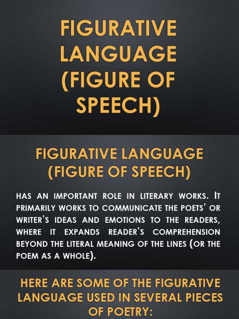 Lesson 6 Figurative Language Figure of Speech PDF | PDF