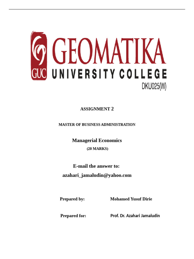 Assignment 2 Economic | PDF