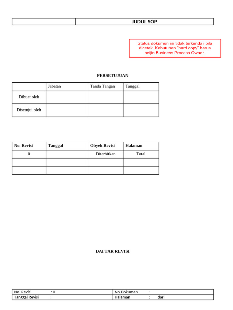 Draft SOP Blank | PDF