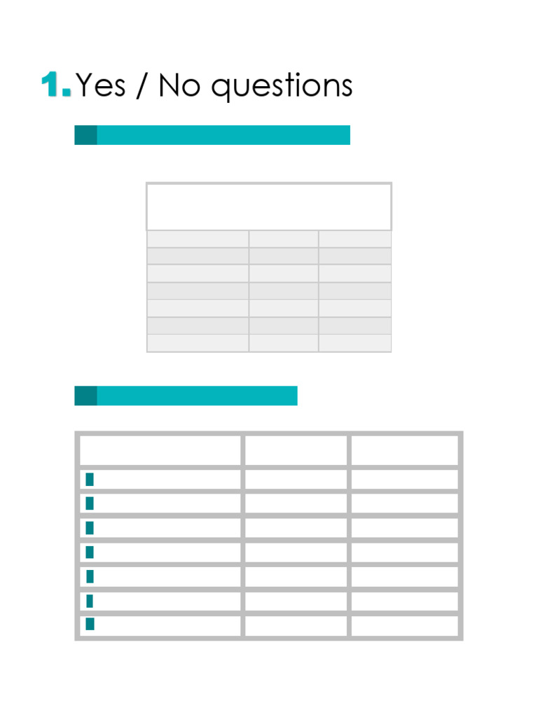 B4 - Yes - No Questions | PDF | Linguistics | Grammar