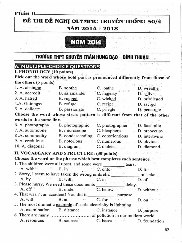 1. OLP Tổng tập 2014-2018 L10-67-77 | PDF
