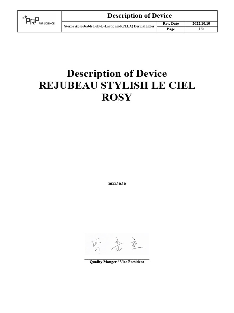 Descriptions of Device | PDF