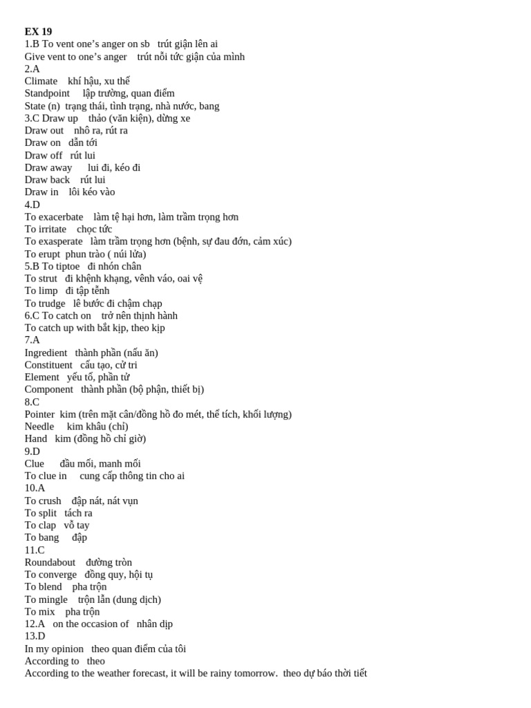 Ex 19 MCQ | PDF