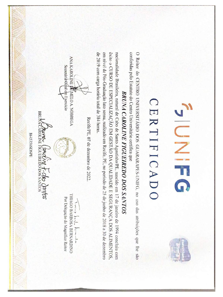 Certificafo Pós-Compactado | PDF