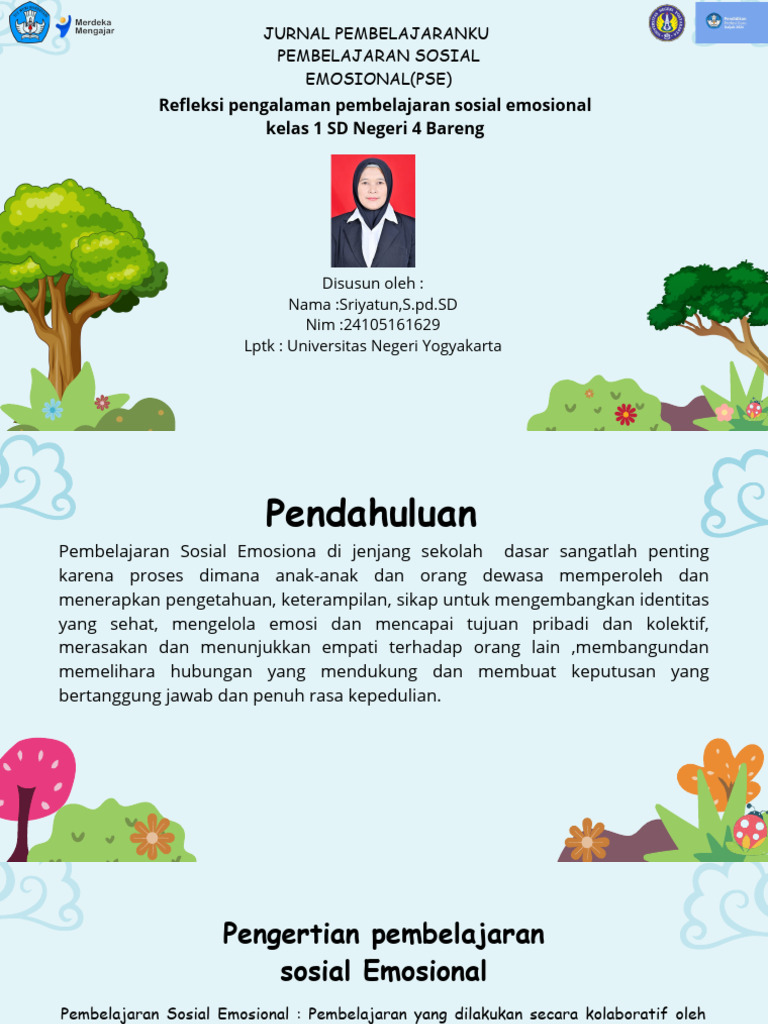 Jurnal Pembelajaranku Refleksi PSE .SRIYATUN, S.PD - SD | PDF