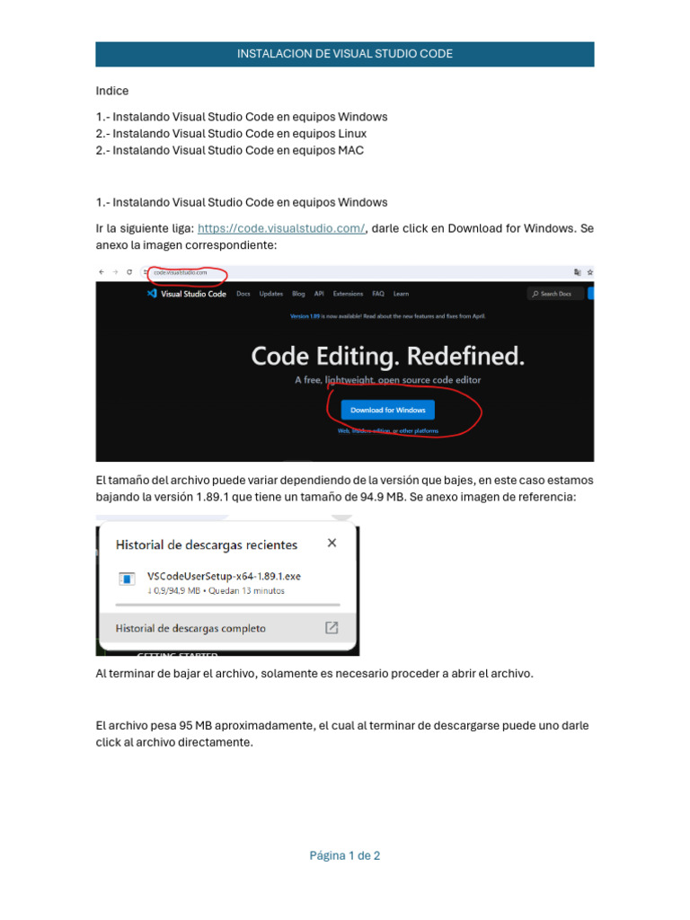 PRPC00001-Instalación VisualStudioCode Ver0.0 | PDF