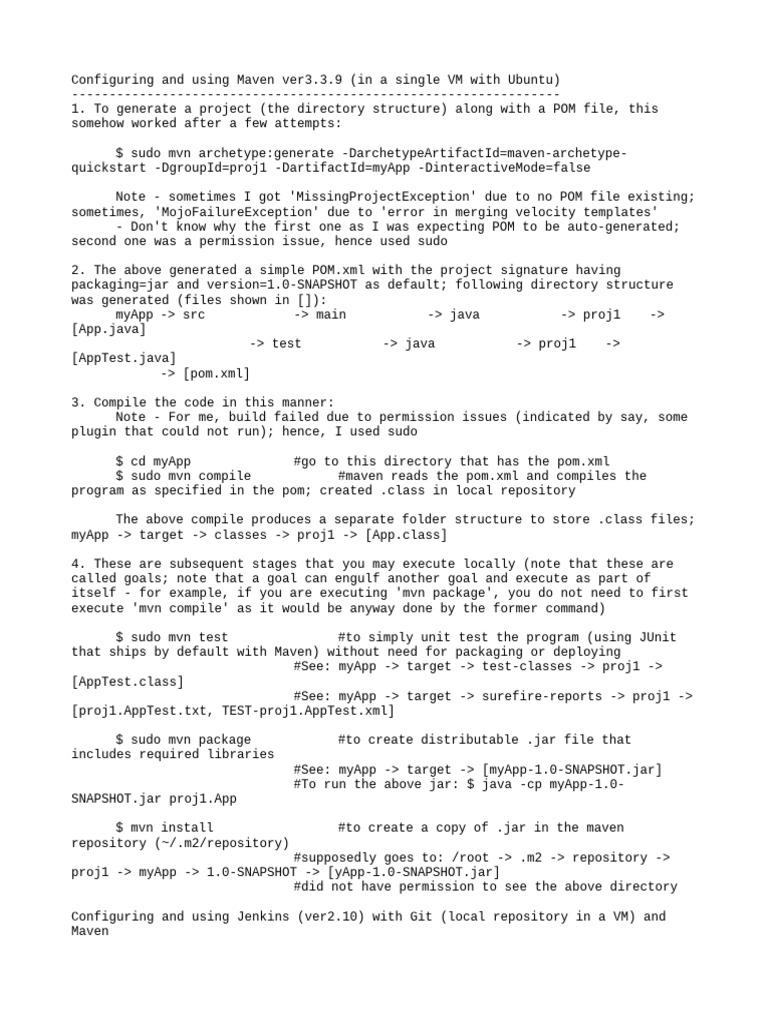 Learnings Part3 - Maven&Jenkins | PDF