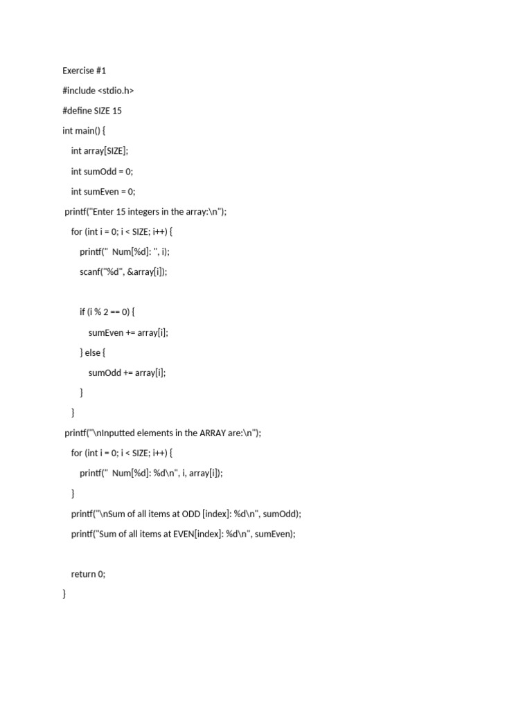 Final Hands-On Activities On Arrays | PDF