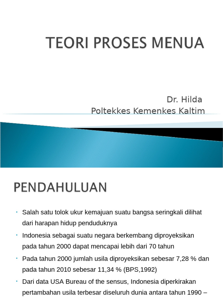 Teori Proses Menua1 | PDF