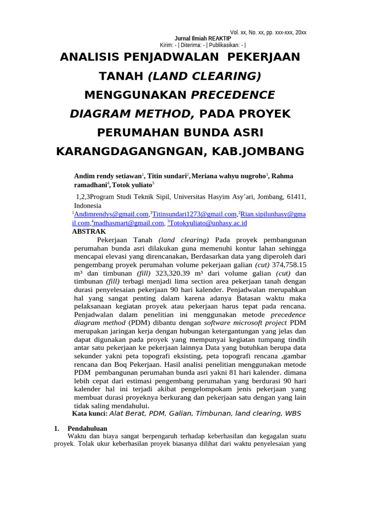 Jurnal Teknik Sipil Andim Rendy Setiawan | PDF