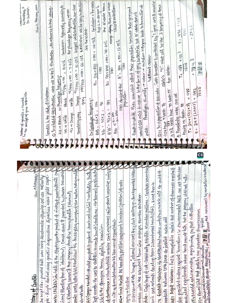 genetics notes | PDF