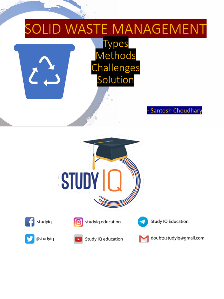 Solid Waste STUDY IQ | PDF