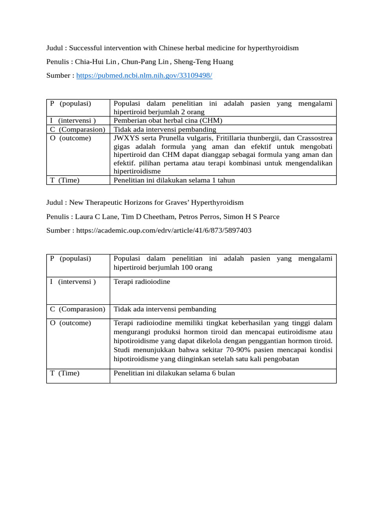Telaah Jurnal Hipertiroid | PDF