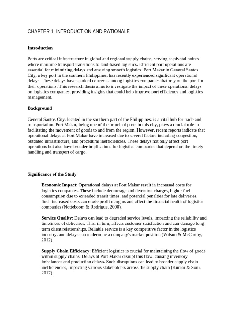 Chapter 1: Introduction and Rationale | PDF
