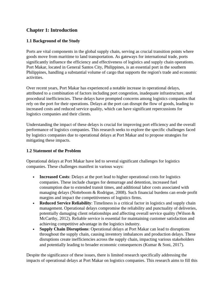 Chapter 1: Introduction: 1.1 Background of The Study | PDF