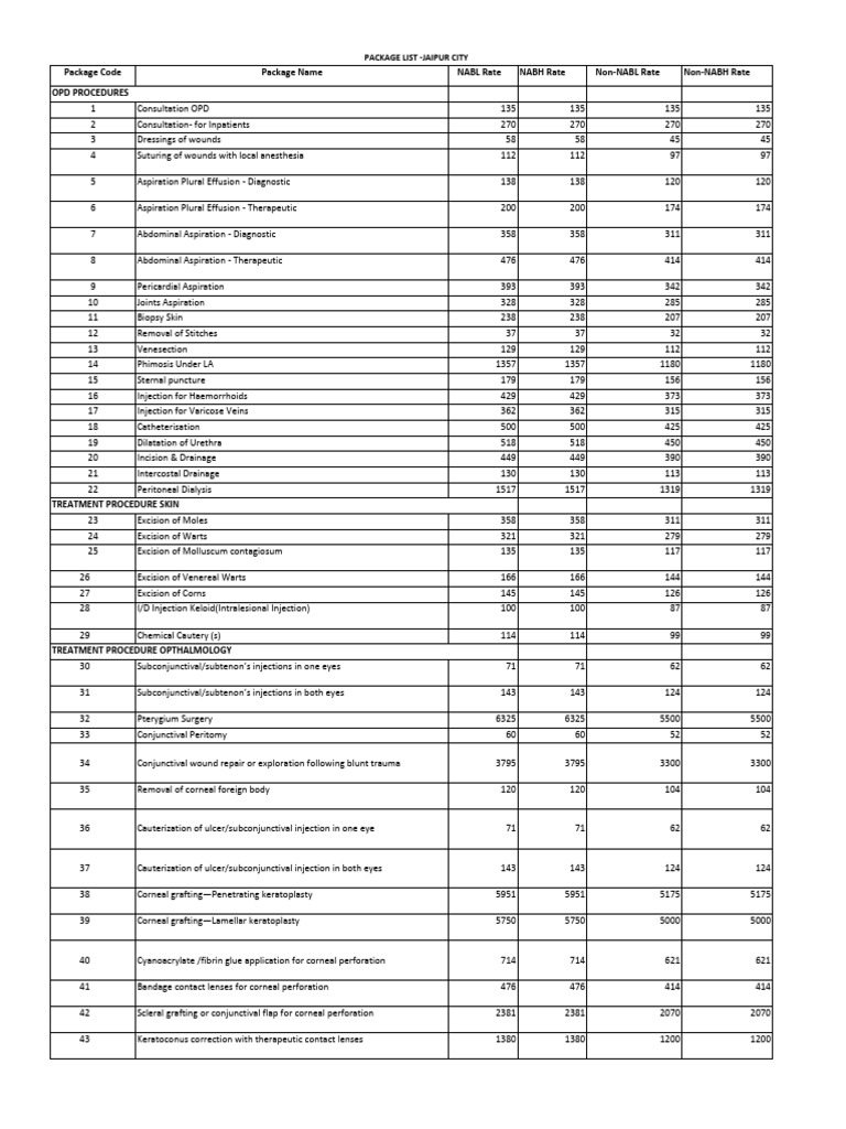 Package List Jaipur 1 | PDF