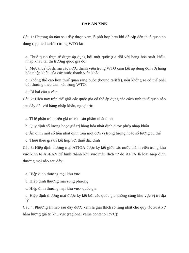 Bản sao của Xnk | PDF