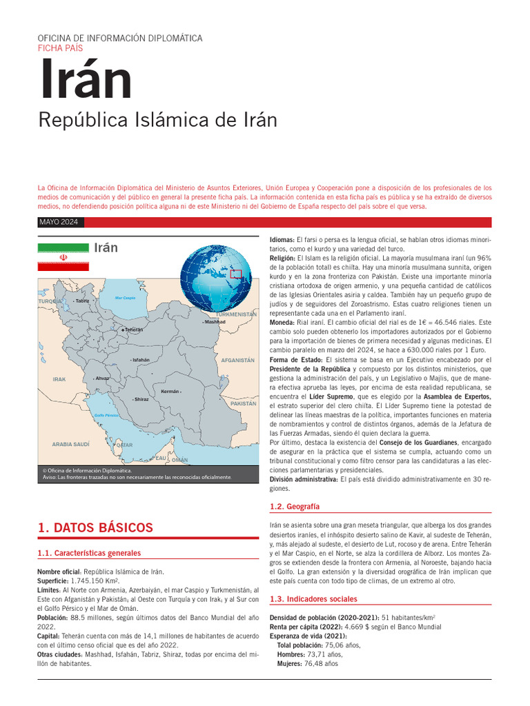 Iran Ficha Pais | PDF