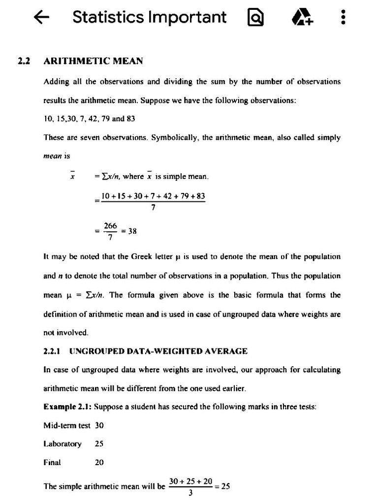 Statistics Short | PDF