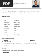 Jollibee Crew Resume for Students | PDF | Teachers | Learning