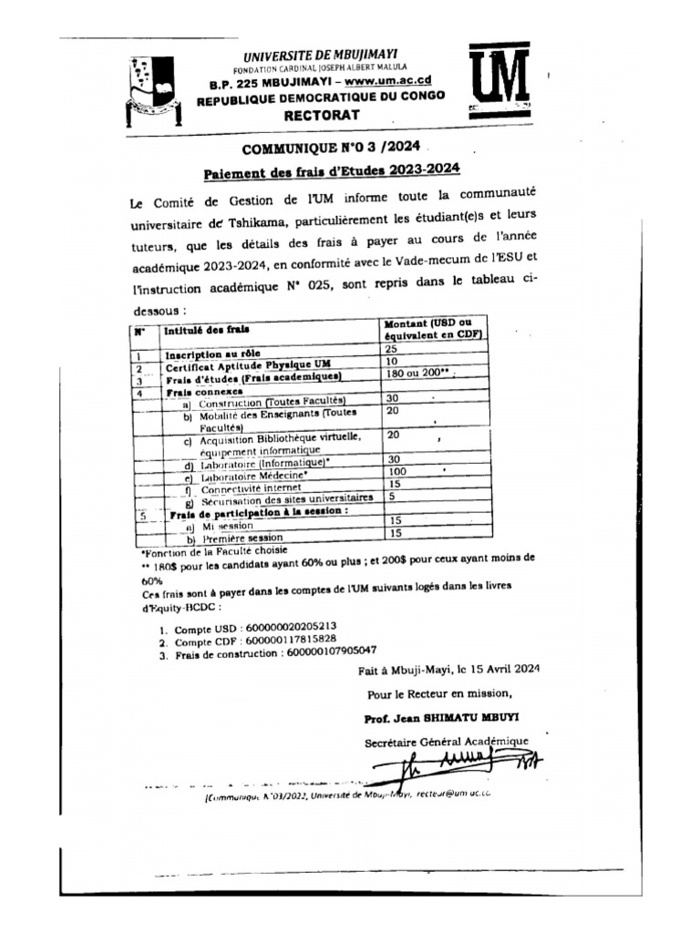 Fondation Cardinal Joseph Albert Malula | PDF