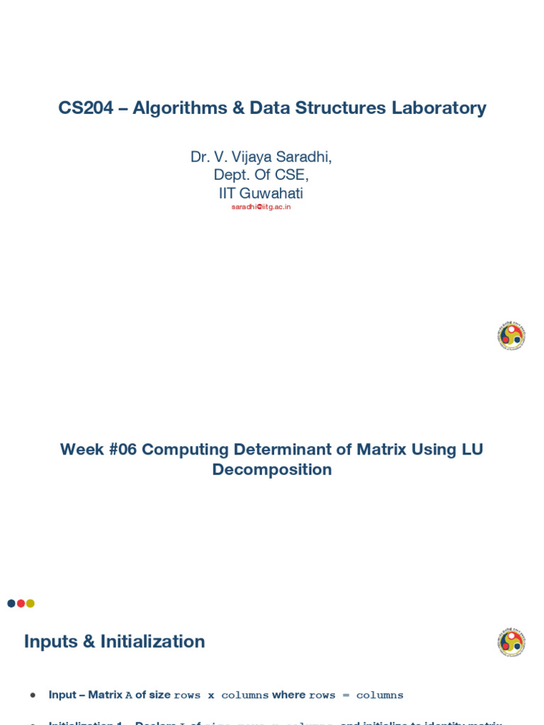 LU Decomposition | PDF