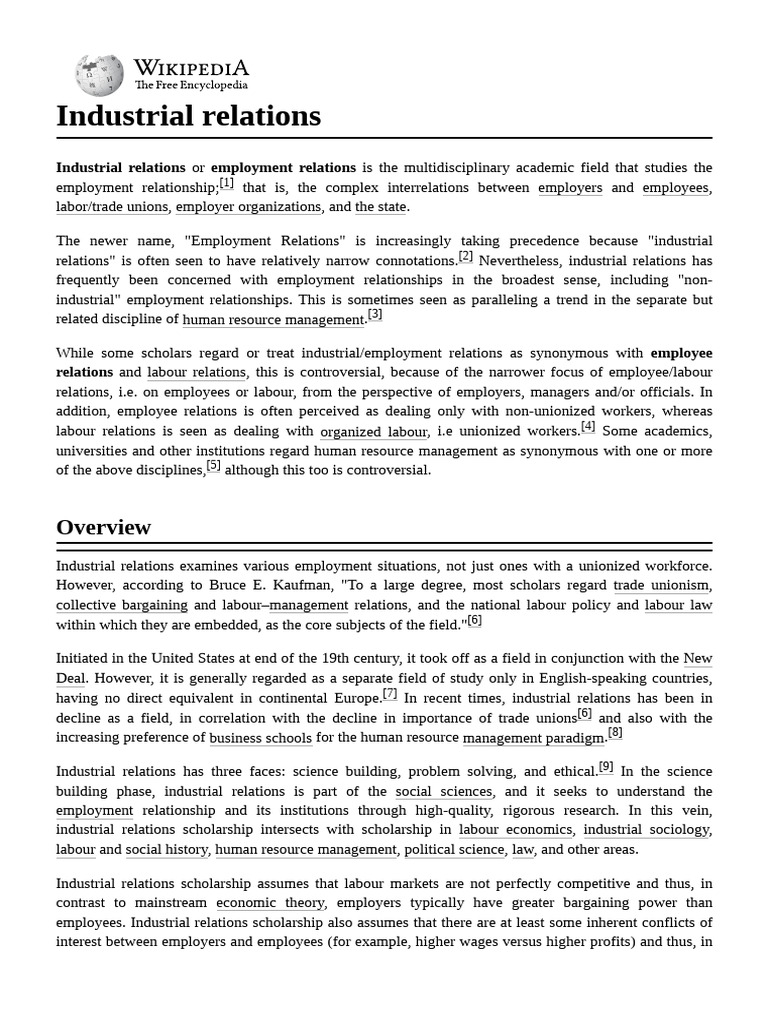 Industrial Relations | PDF